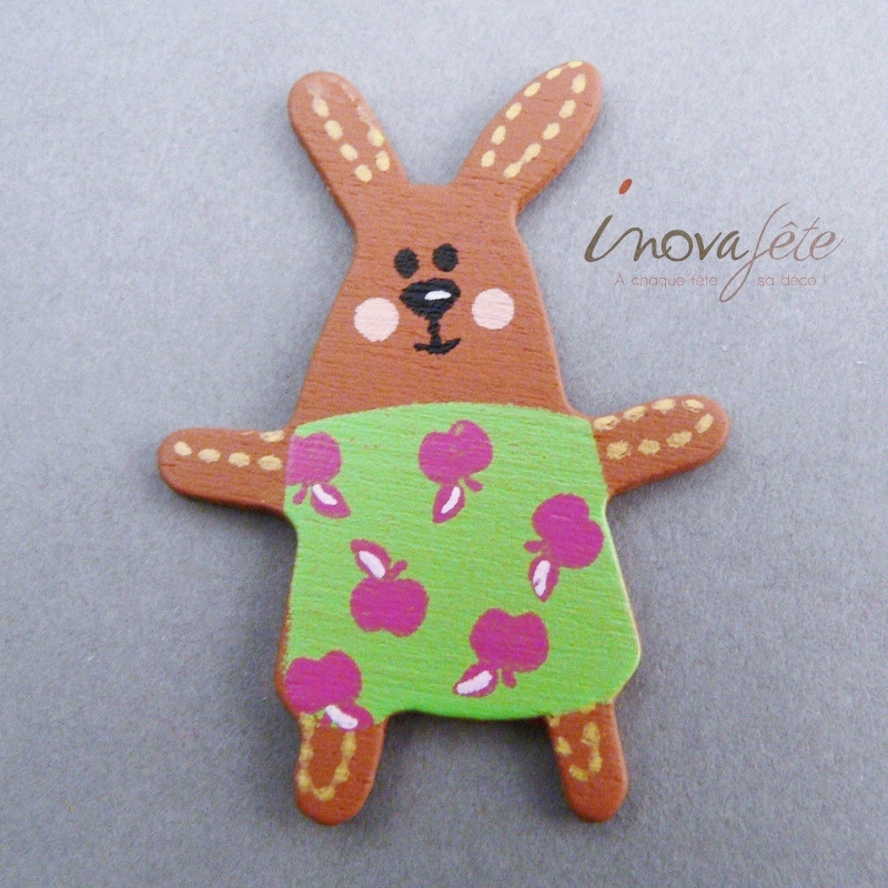 Lapin décor vert /12 - Label Fête
